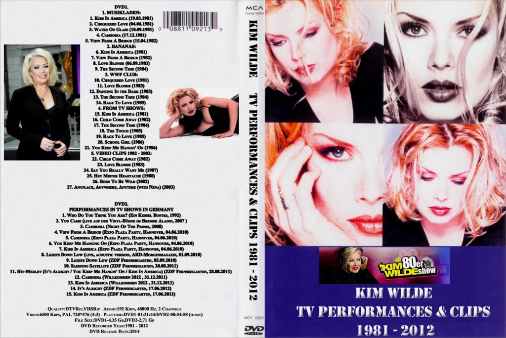 Kim Wilde - Video Collection 1981 - 2012 DVD